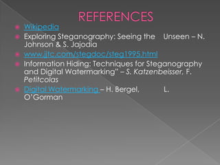 Computer forensics and steganography | PPTX
