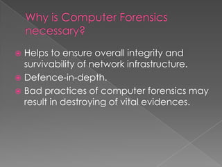 Computer forensics and steganography | PPT