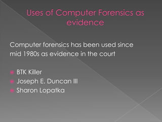Computer forensics and steganography | PPT