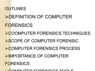 Computer Forensics in Fighting Crimes | PPT
