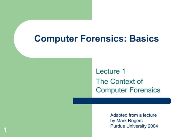 Computer forensics intro(Pendahuluan Komputer Forensik).ppt