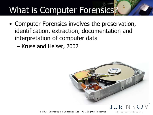 Computer forensics introduction - JurInnov - Eric Vanderburg | PPT