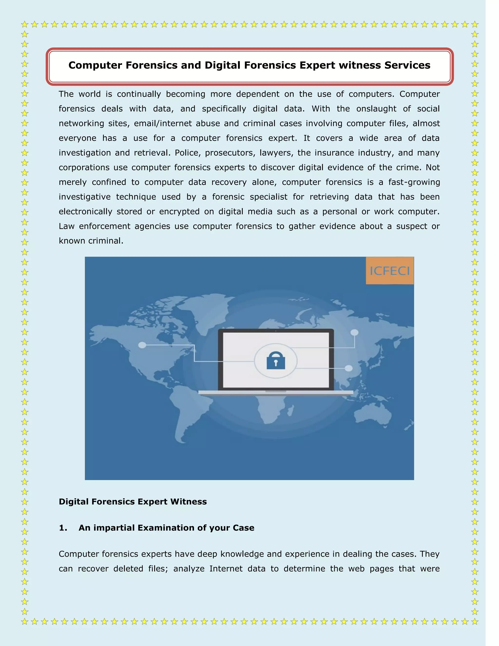 Computer forensics investigation and digital forensics services | PDF
