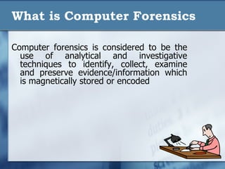 Computer forensics | PPT