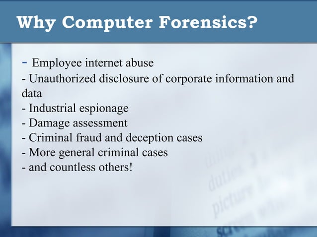 Computer forensics | PPT