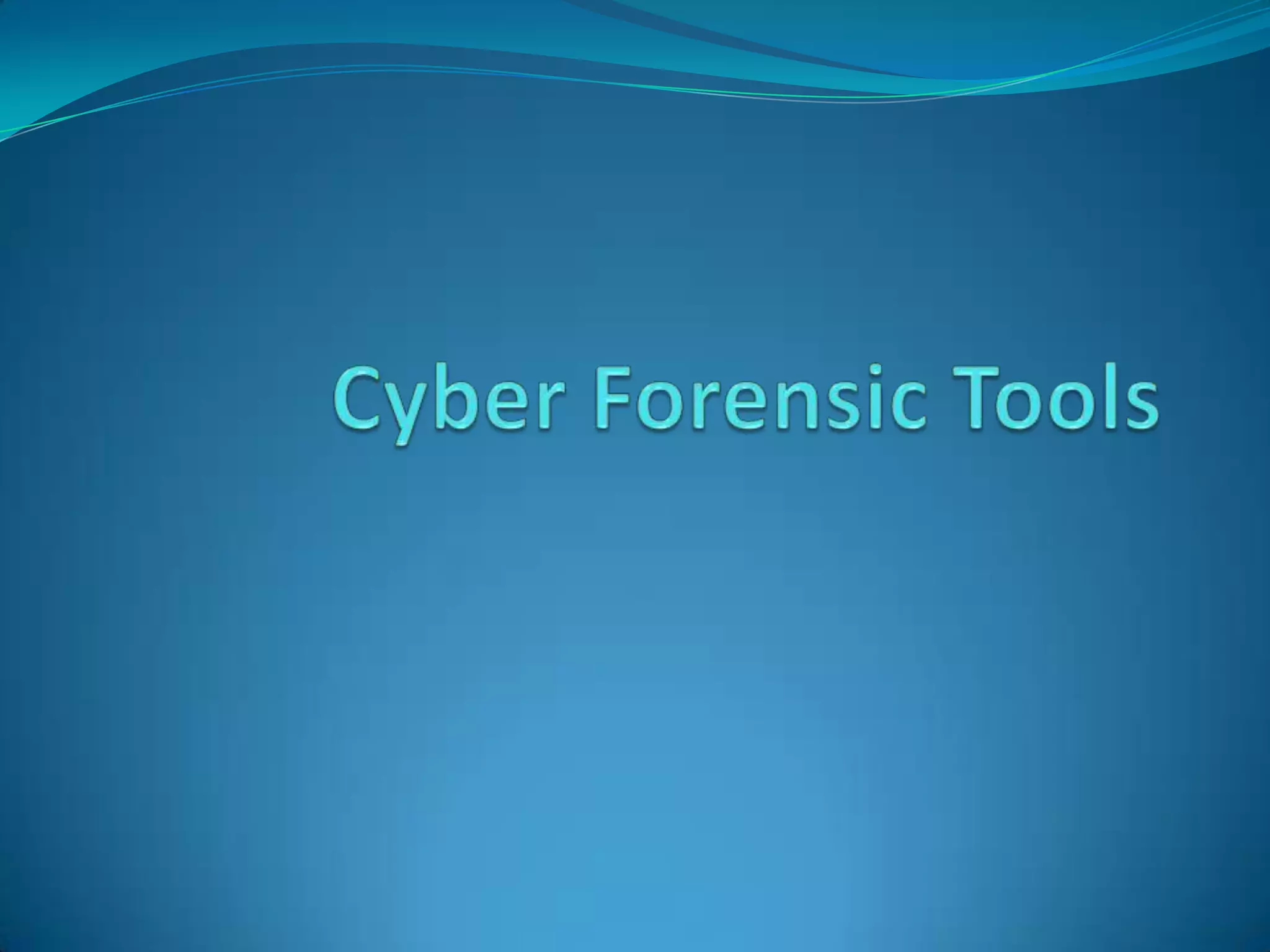 Computer forensics toolkit | PPTX