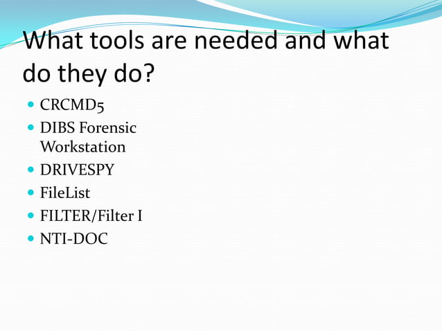 Computer forensics toolkit | PPTX | Computing | Technology & Computing