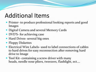 Computer forensics toolkit | PPTX