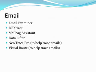 Computer forensics toolkit | PPTX