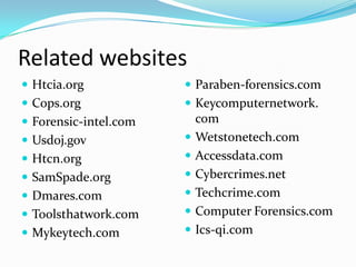 Computer forensics toolkit | PPTX
