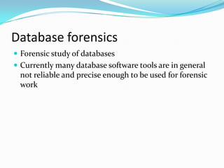 Computer forensics toolkit | PPTX