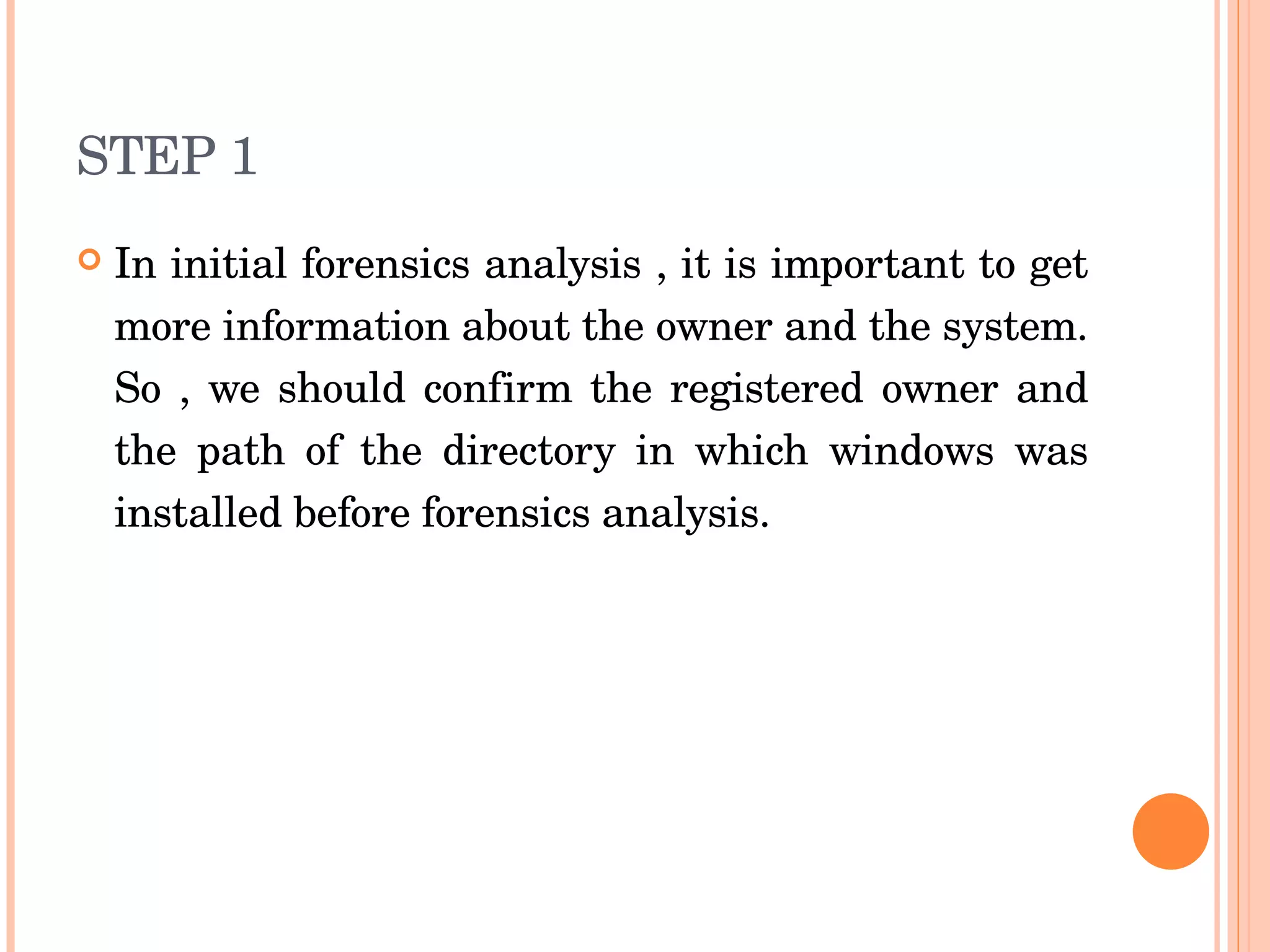 Computer Forensics & Windows Registry | PPT