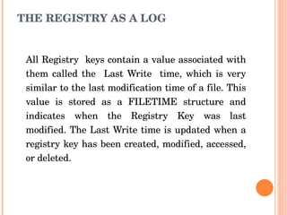 Computer Forensics & Windows Registry | PPT