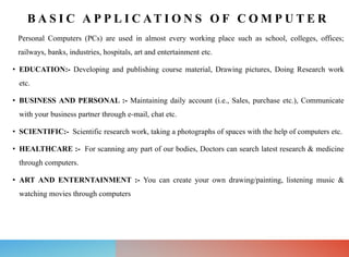 Computer foundation course -Knowing Computers | PPTX