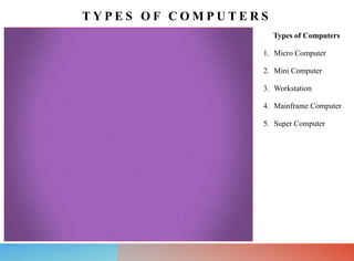 Computer foundation course -Knowing Computers | PPTX | Data Storage and ...