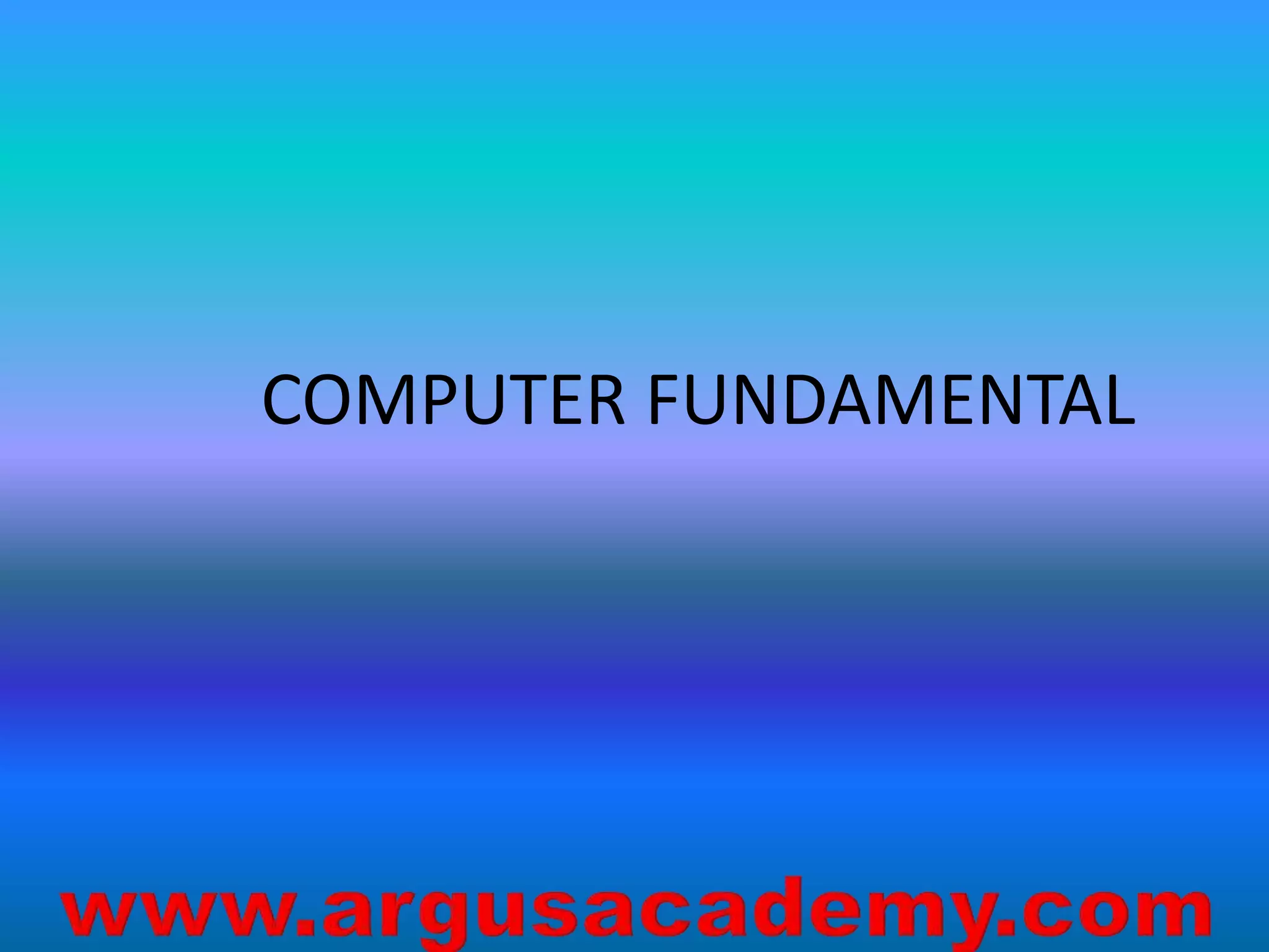 Computer fundamental | PPT