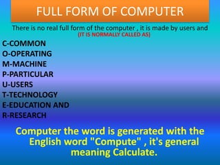 Computer fundamental | PPSX
