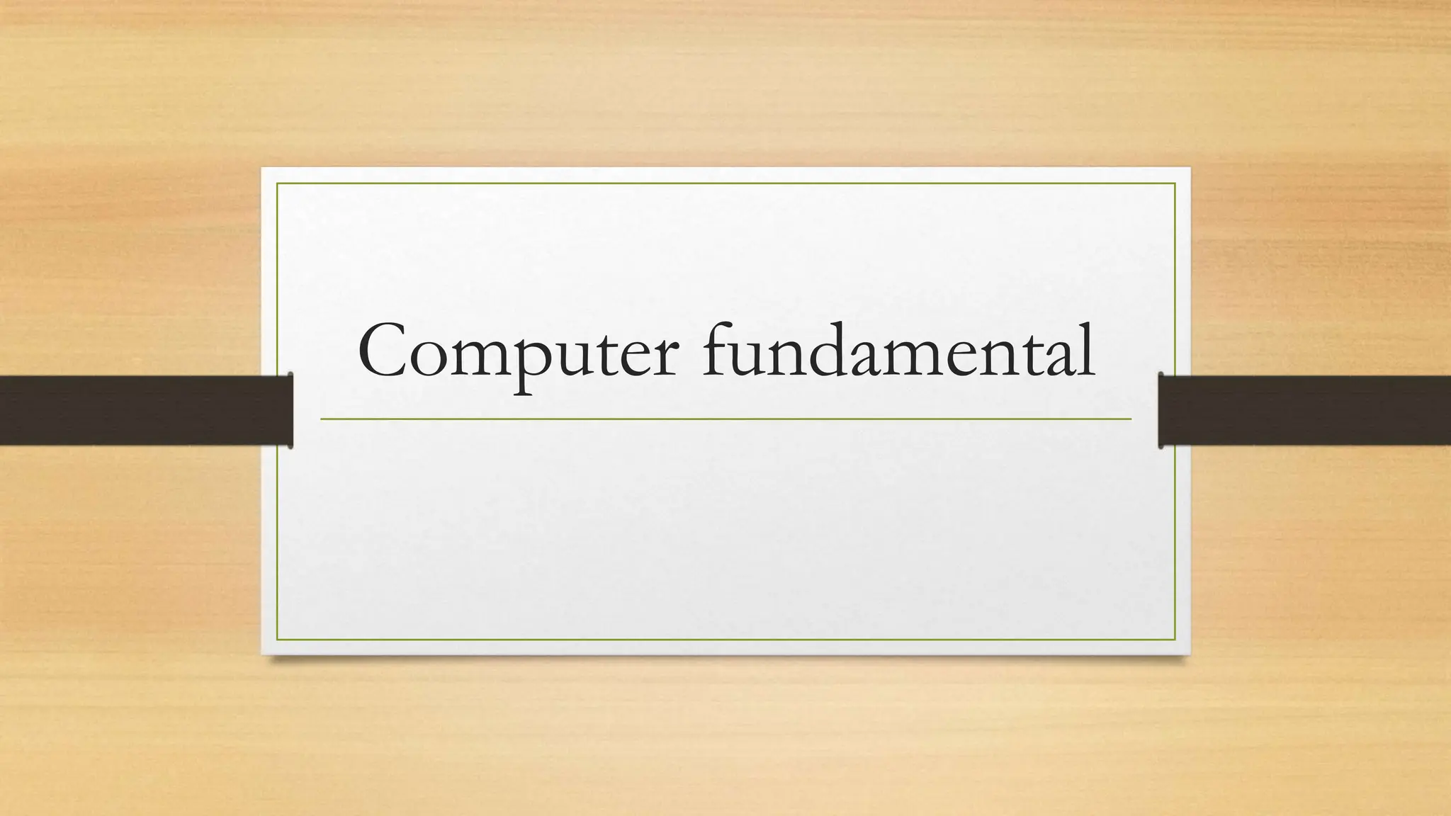 computer fundamental | PPT