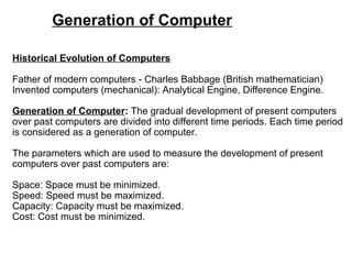 Computer fundamental 1.introduction | PPT | Computing | Technology ...