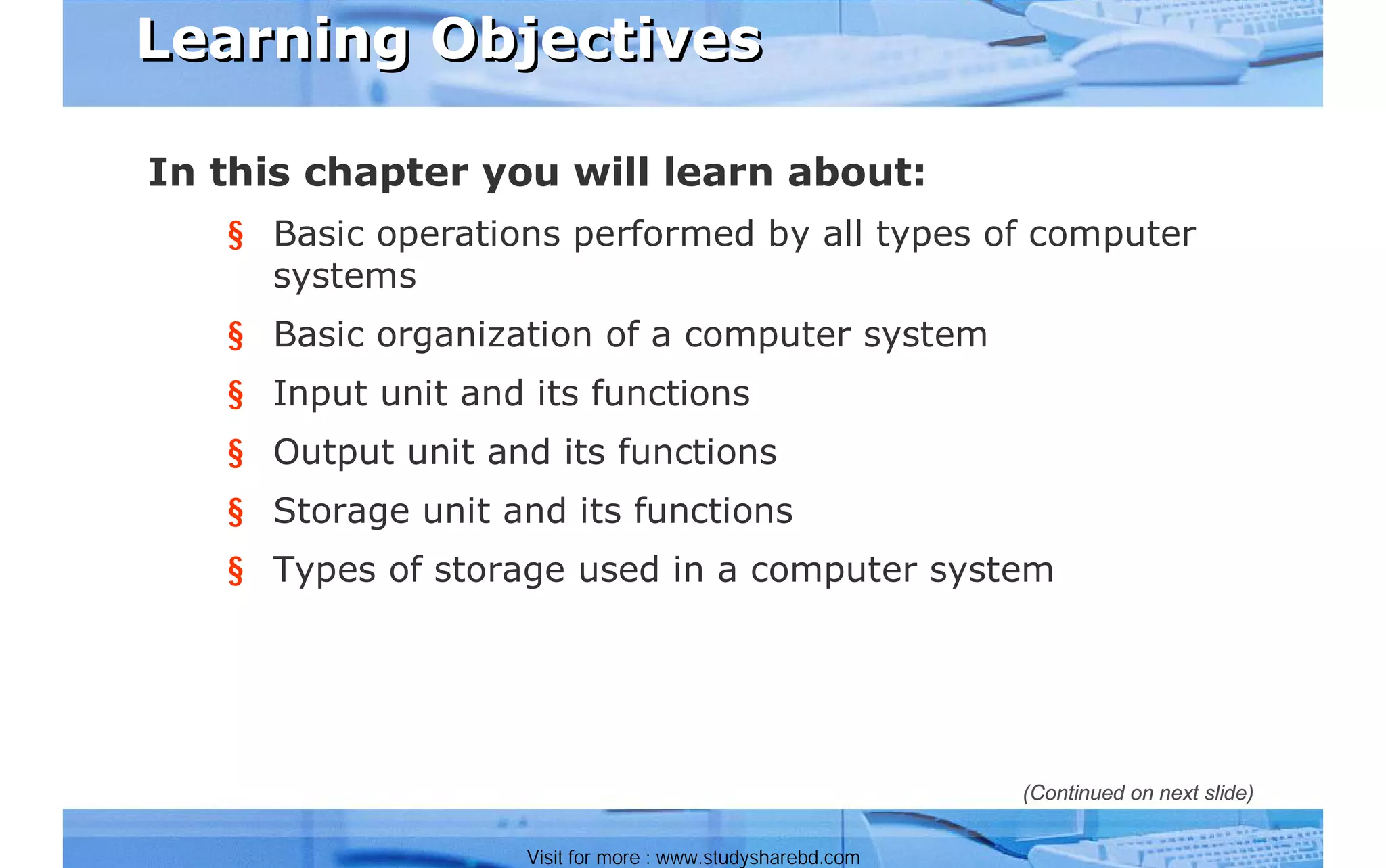 Computer fundamental basic comuter organization [www.studysharebd.com ...
