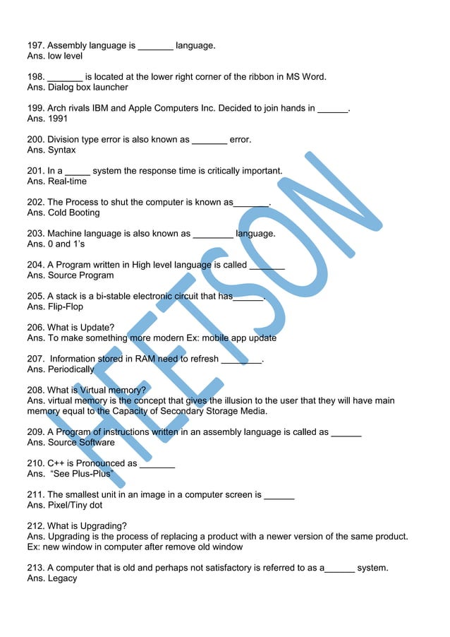 Computer Fundamental MCQ Most Important Question | PDF