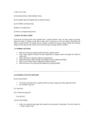 Computer fundament al module 1 | PDF | Computing | Technology & Computing