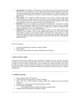 Computer fundament al module 1 | PDF | Computing | Technology & Computing