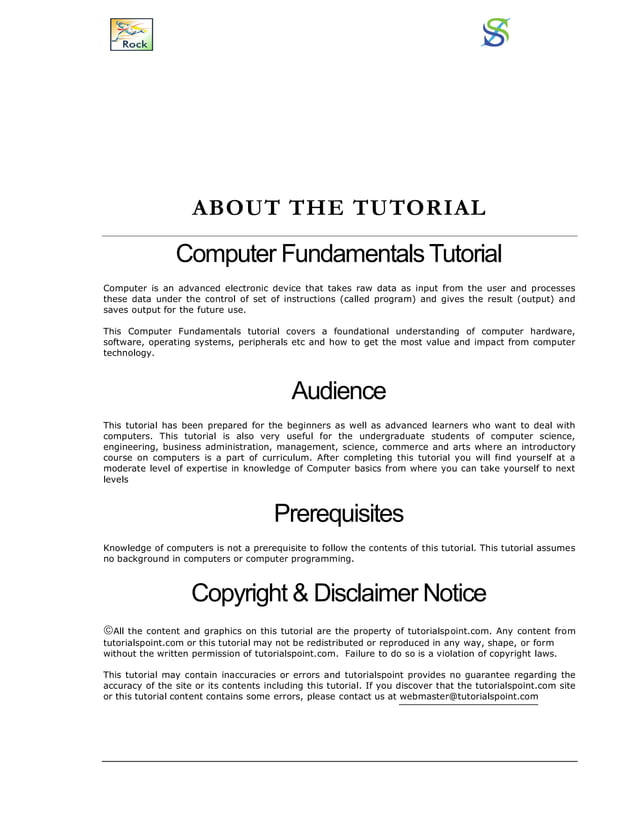 Computer fundamentals | PDF