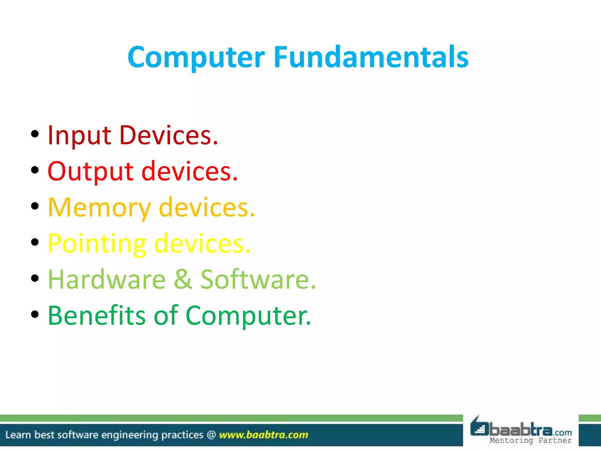 Computer fundamentals | PPT