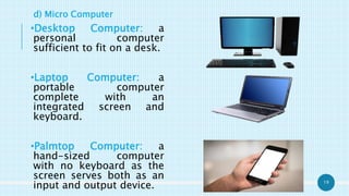 Computer fundamentals | PPTX | Computer Peripherals | Computing