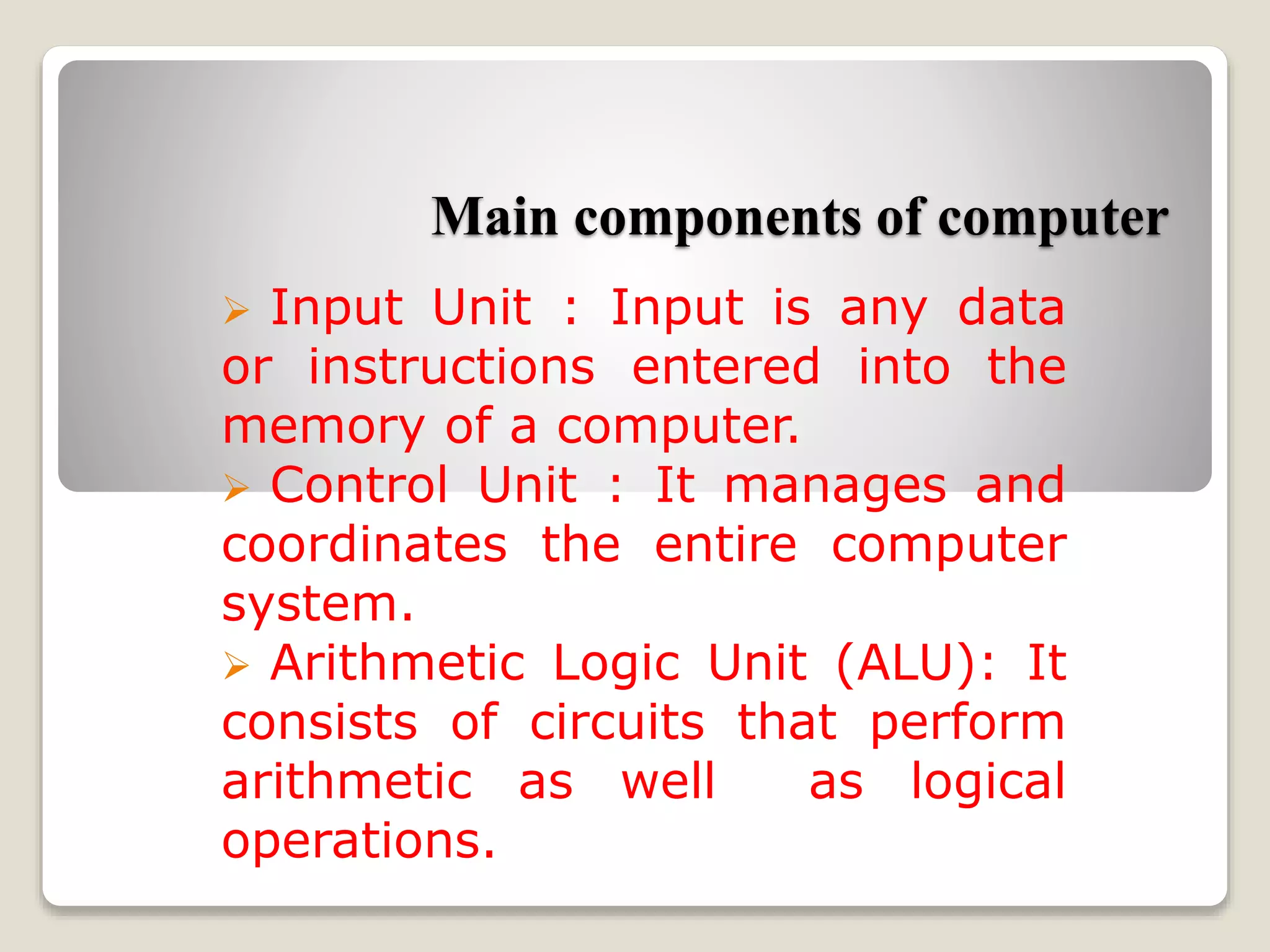Computer fundamentals | PPTX