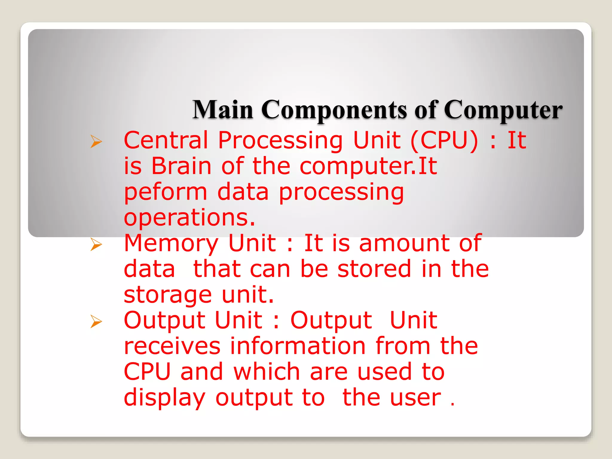 Computer fundamentals | PPTX