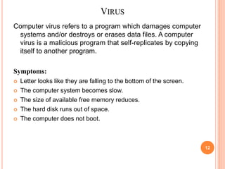 Basics of Computer(Malware,CPU,Virus,Software,DNS) | PPTX