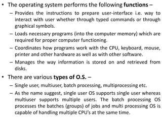 Computer Fundamentals notes of mca 1st sem | PDF