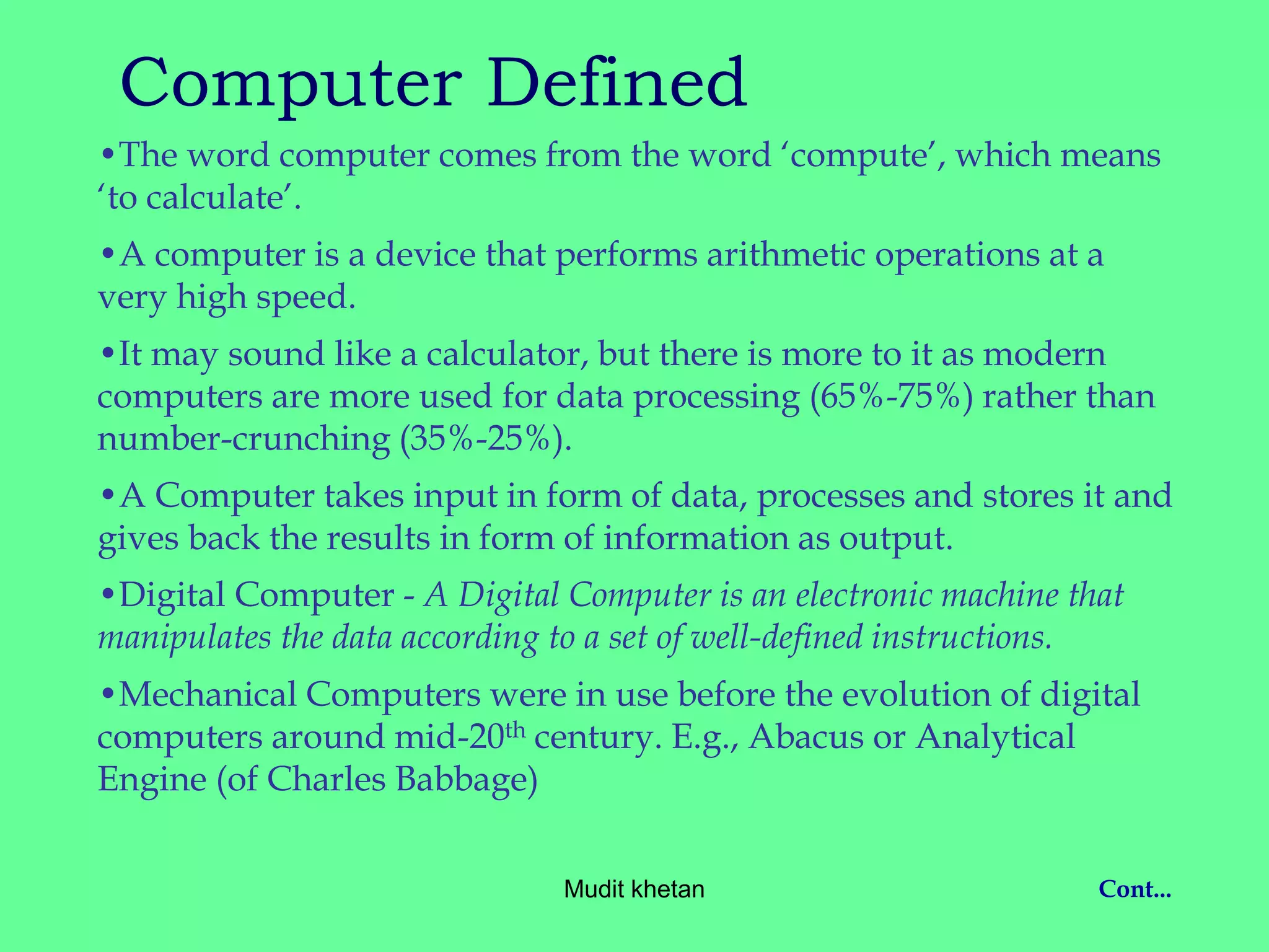 Computer Fundamentals | PPT