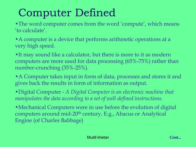 Computer Fundamentals | PPT