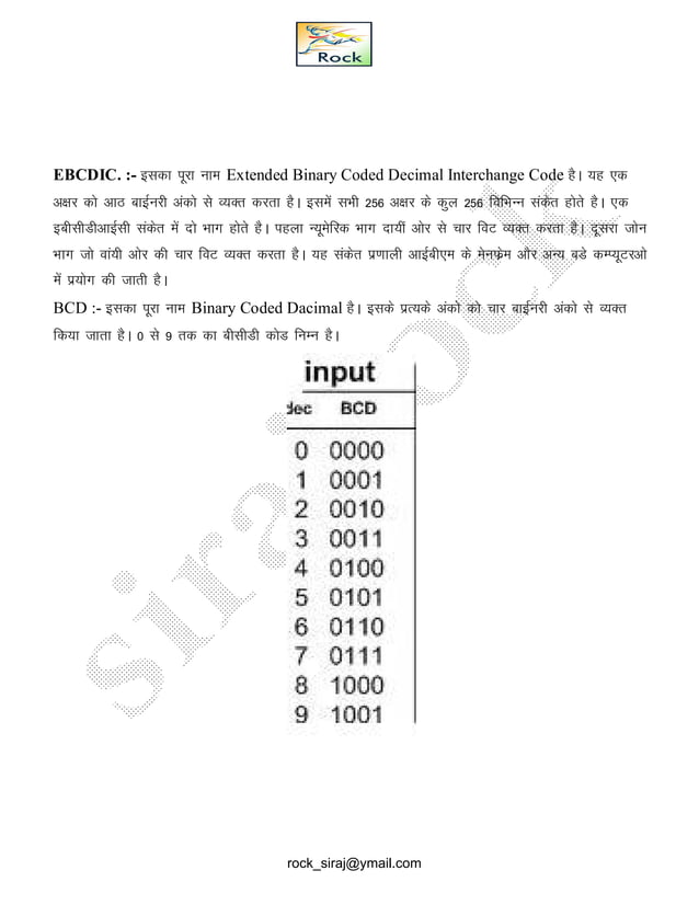 Computer fundamentals hindi notes