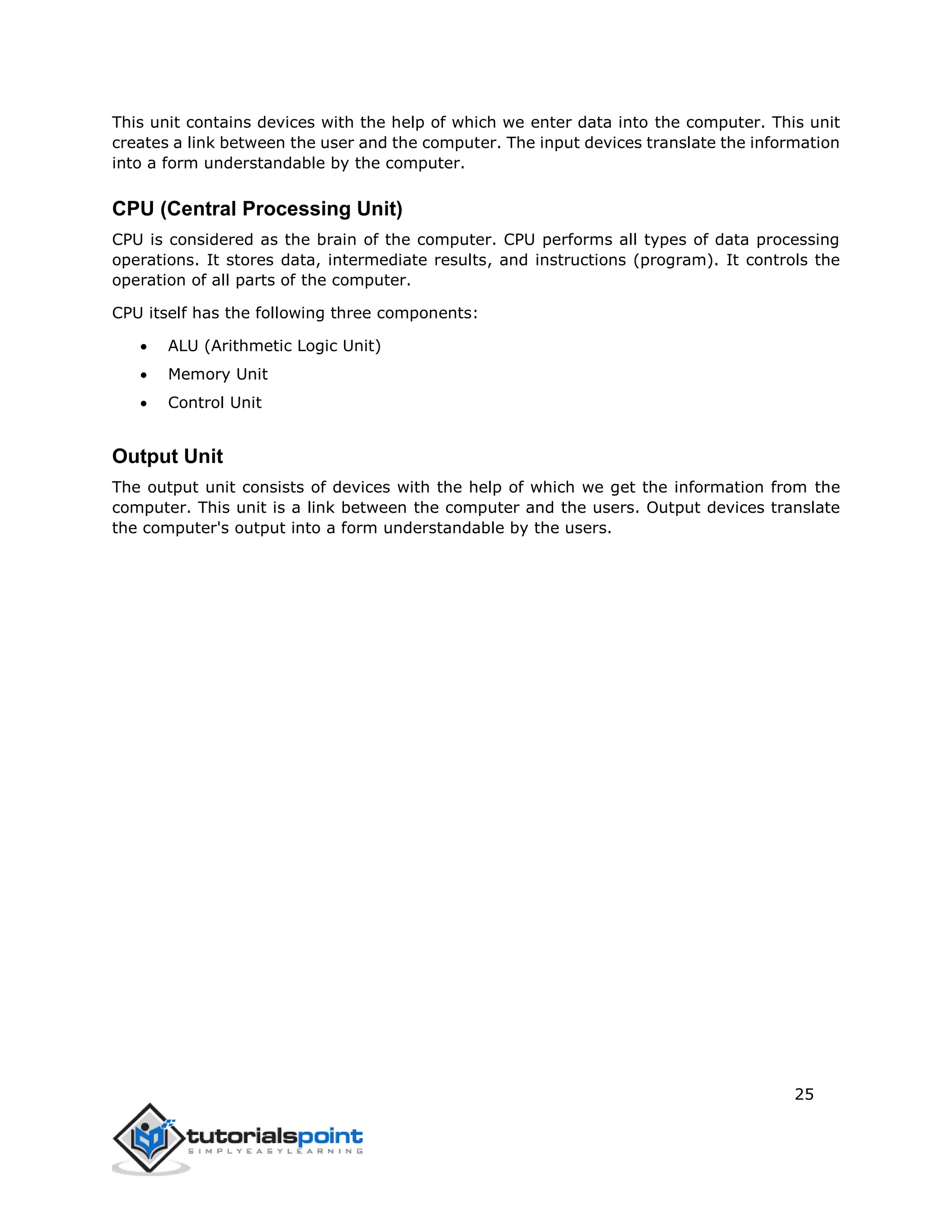 Computer fundamentals tutorial | PDF