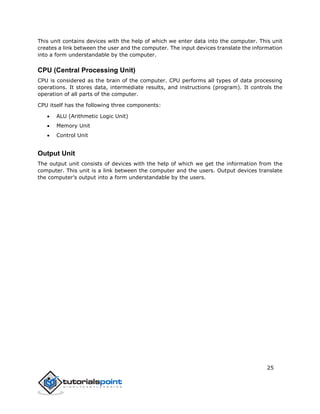 Computer fundamentals tutorial | PDF