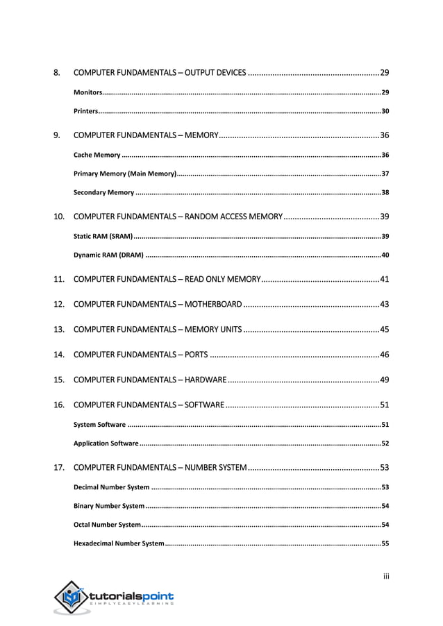 Computer fundamentals tutorial | PDF