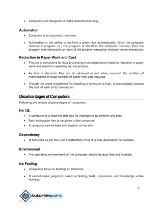Computer fundamentals tutorial | PDF