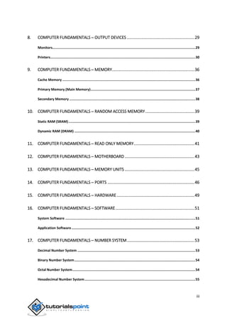 Computer fundamentals tutorial | PDF
