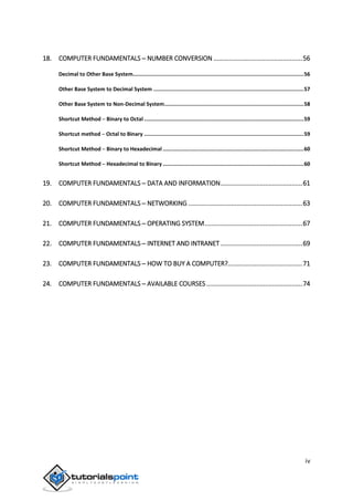 Computer fundamentals tutorial | PDF