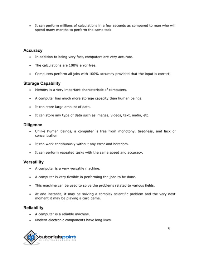 Computer fundamentals tutorial | PDF