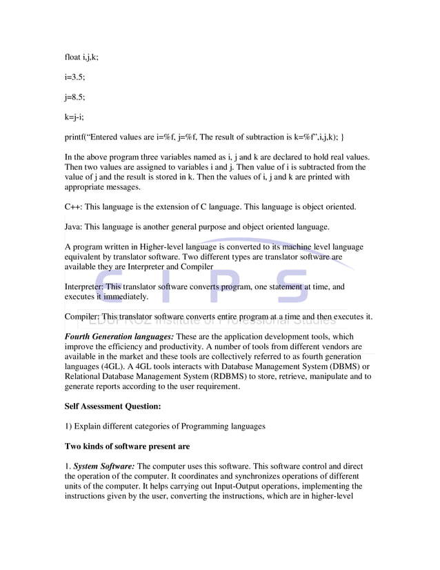 Computer fundamentals & window based application | PDF