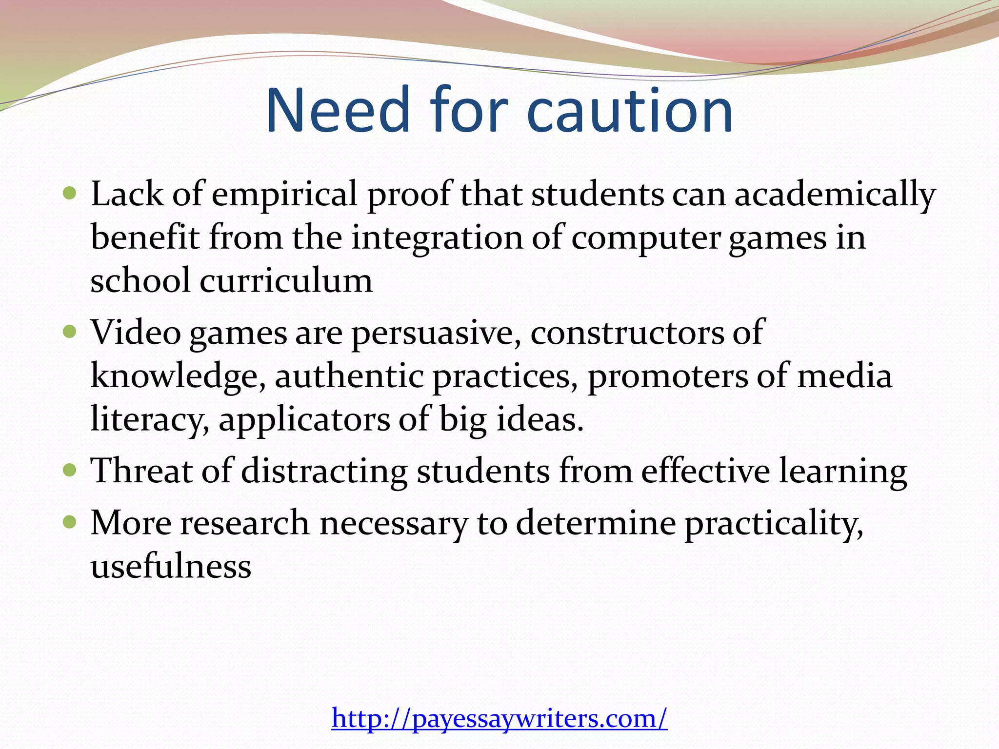Computer games in education | PPTX