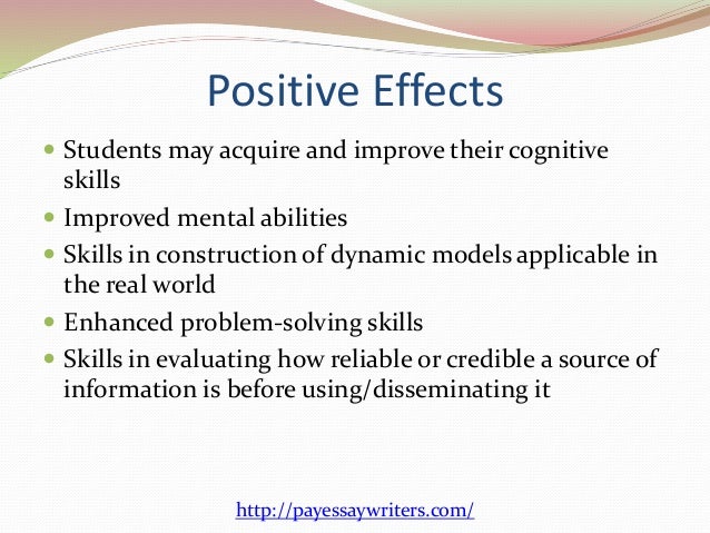 Good And Bad Effects Of Computer Games / Negative Effects of Video ...
