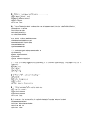 Computer general awareness | DOC