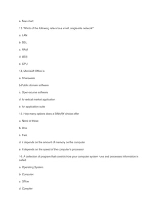 Computer general awareness | DOC