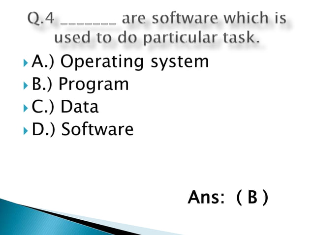 Computer general questions | PPT